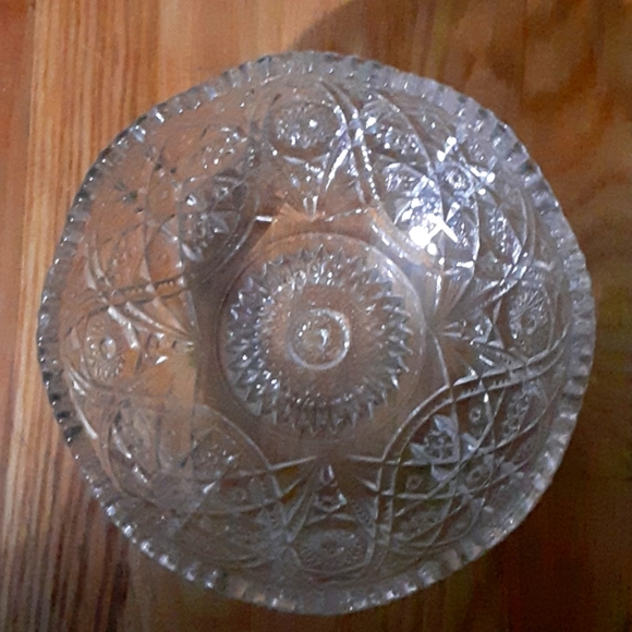 Custom | Dining | Custom Cut Glass Bowl | Poshmark